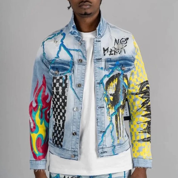 Gftd La | Jackets & Coats | Gftd Lagftd Lightning Denim Jacket Blue ...